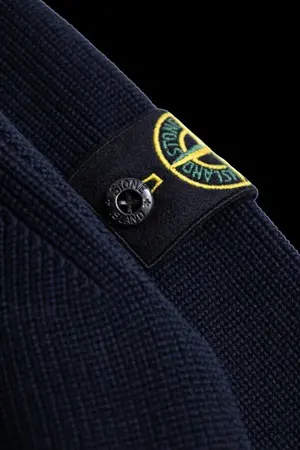 Stone Island Long-sleeved Zip-up Sweatshirt - Blue