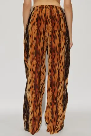 Balenciaga Fur Print Straight-leg Pants
