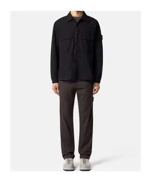 Stone Island Logo Patch Long Sleeve Shirt