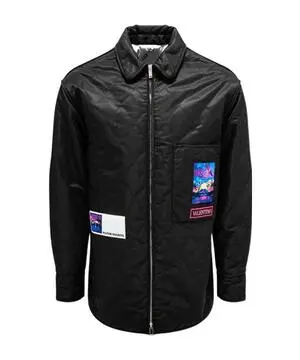 Valentino Garavani Graphic Printed Quilted Zip Jacket