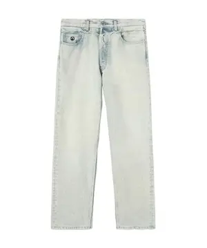 AMBUSH Frayed Straight-leg Jeans - Light Blue