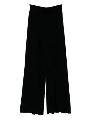 Max Mara Pleated Wide-leg Trousers - Black