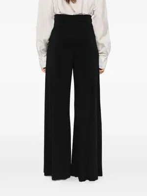Max Mara Pleated Wide-leg Trousers - Black