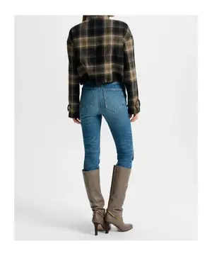 Veronica Beard Plaid Funnel Neck Jacket