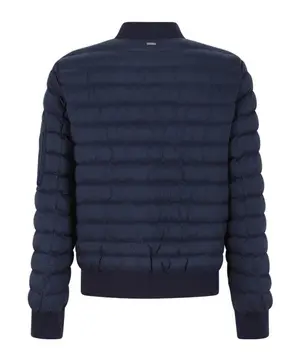 Herno Quilted Bomber Down Jacket - Blue