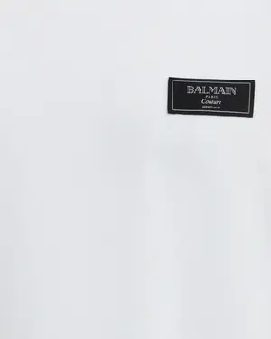 Balmain Logo Motif Crewneck T-shirt - White