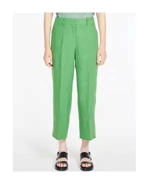 Max Mara Cropped Linen Trousers