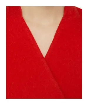 JIL SANDER Wool-blend V-neck Jacket - Red