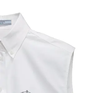 Prada Sleeveless Lapel Shirt