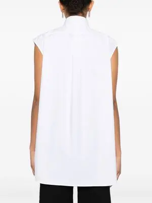 Prada Sleeveless Lapel Shirt