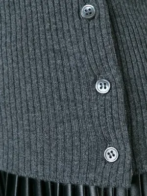 Thom Browne Sleeveless Crew Neck Cashmere Shell Top With 4-bar Stripe