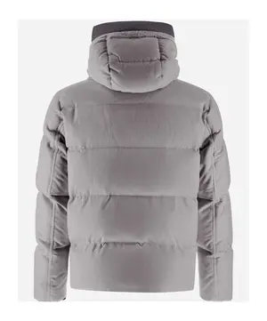 Herno Long-sleeved Hooded Down Jacket - Grey