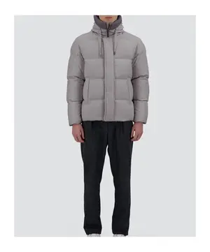 Herno Long-sleeved Hooded Down Jacket - Grey