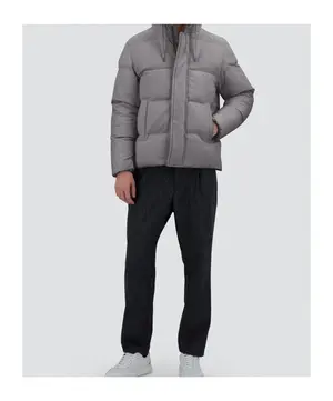 Herno Long-sleeved Hooded Down Jacket - Grey