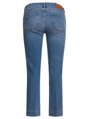 Sportmax Logo Patch Skinny Jeans - Blue