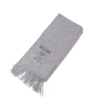 Moschino Logo Scarf - Gray