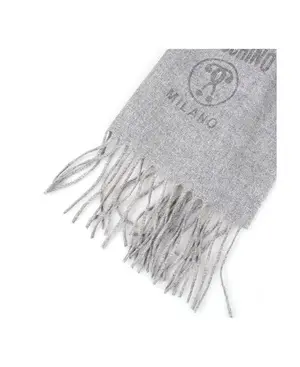 Moschino Logo Scarf - Gray