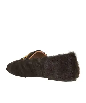 AQUAZZURA Furry Brandi Moccasins