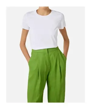 Elisabetta Franchi Embroidered Logo Crewneck T-shirt - Chalk