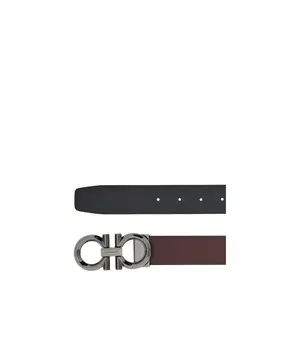 FERRAGAMO Gancini Buckle Belt - Red