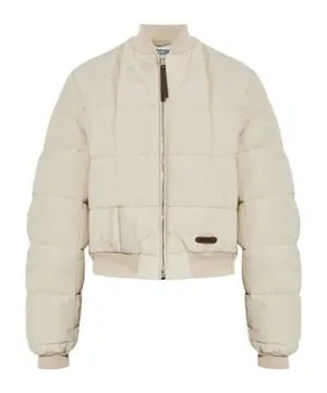 Moschino Padded Quilted Jacket - Cream