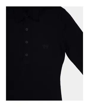 Balenciaga Long-sleeved Knit Polo Top