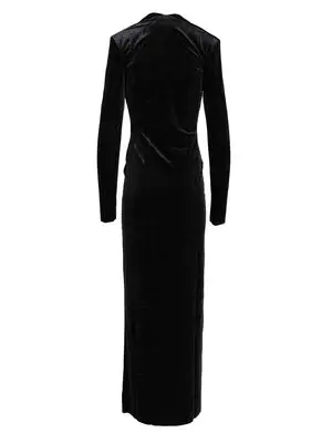 AMAZUIN Lara Velvet Maxi Dress