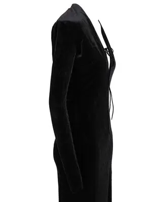 AMAZUIN Lara Velvet Maxi Dress