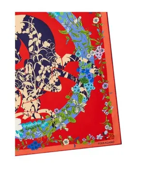 FERRAGAMO Pegasus Print Silk Scarf - Multicolor