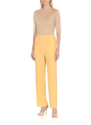 Fabiana Filippi Elastic Waist Wide-leg Trousers - Yellow