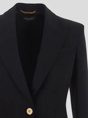 Versace Single-breasted Notched Lapel Blazer