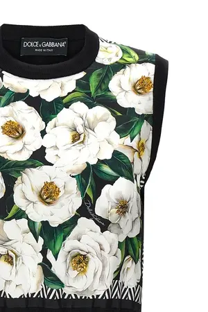 Dolce & Gabbana Floral Print Knitted Vest