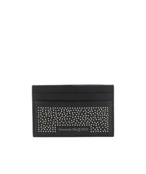Alexander McQueen Rivet Leather Clip - Black