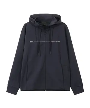 Hugo Boss Logo Print Zip-up Hoodie