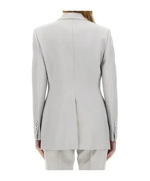 TOM FORD Lustrous Barathea Single-breasted Tuxedo Jacket - Light Grey