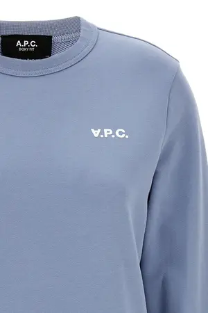 A.p.c. Logo Flocked Boxy Fit Sweatshirt