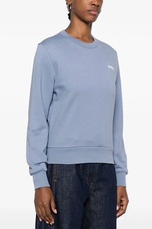 A.p.c. Logo Flocked Boxy Fit Sweatshirt