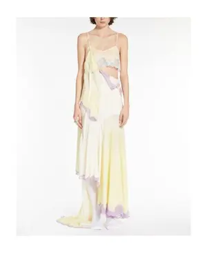 Sportmax Lace Detail Strappy Layered Maxi Dress