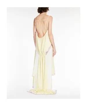 Sportmax Lace Detail Strappy Layered Maxi Dress