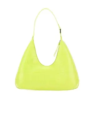 By Far Amber Croc Effect Leather Shoulder Bag - Yellow