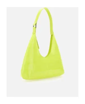 By Far Amber Croc Effect Leather Shoulder Bag - Yellow