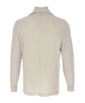 Eleventy Single-breasted Ribbed-knit Blazer