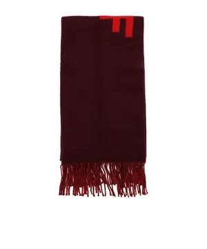 Marc Jacobs Logo Fringed Scarf - Brown