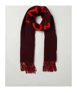 Marc Jacobs Logo Jacquard Fringed-edge Scarf - Brown
