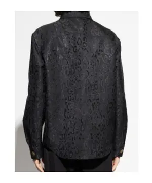 Versace Leopard-print Long-sleeve Shirt