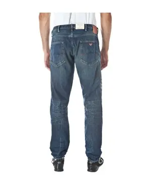 Emporio Armani Distressed Logo Denim
