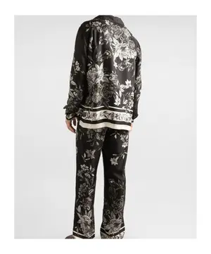 Dolce & Gabbana Dolce Gabbana Flower Bouquet-printed Jacquard Twill Shirt - Black
