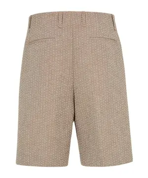Fendi Tailored Bermuda Shorts With Contrasting Stitching - Beige