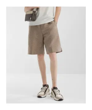 Fendi Tailored Bermuda Shorts With Contrasting Stitching - Beige