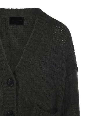 ROBERTO COLLINA Long Sleeve Button Front Cardigan With Patch Pockets